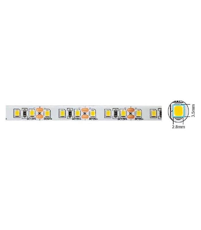 LED STRIP PLUS 12V 120×2835 9,6W/m 3M(ADHESIVE TAPE) 6500K IP20 5m ROLL ...